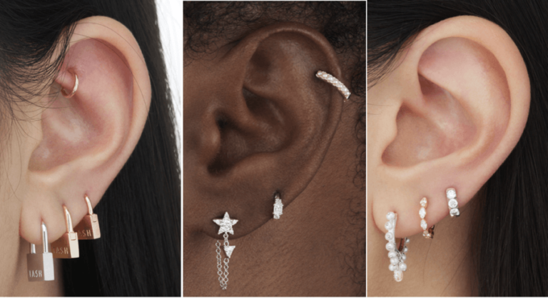 #CuratedEar: How To Stack Your Ear Piercings Like A Pro | Blog | HUDA ...